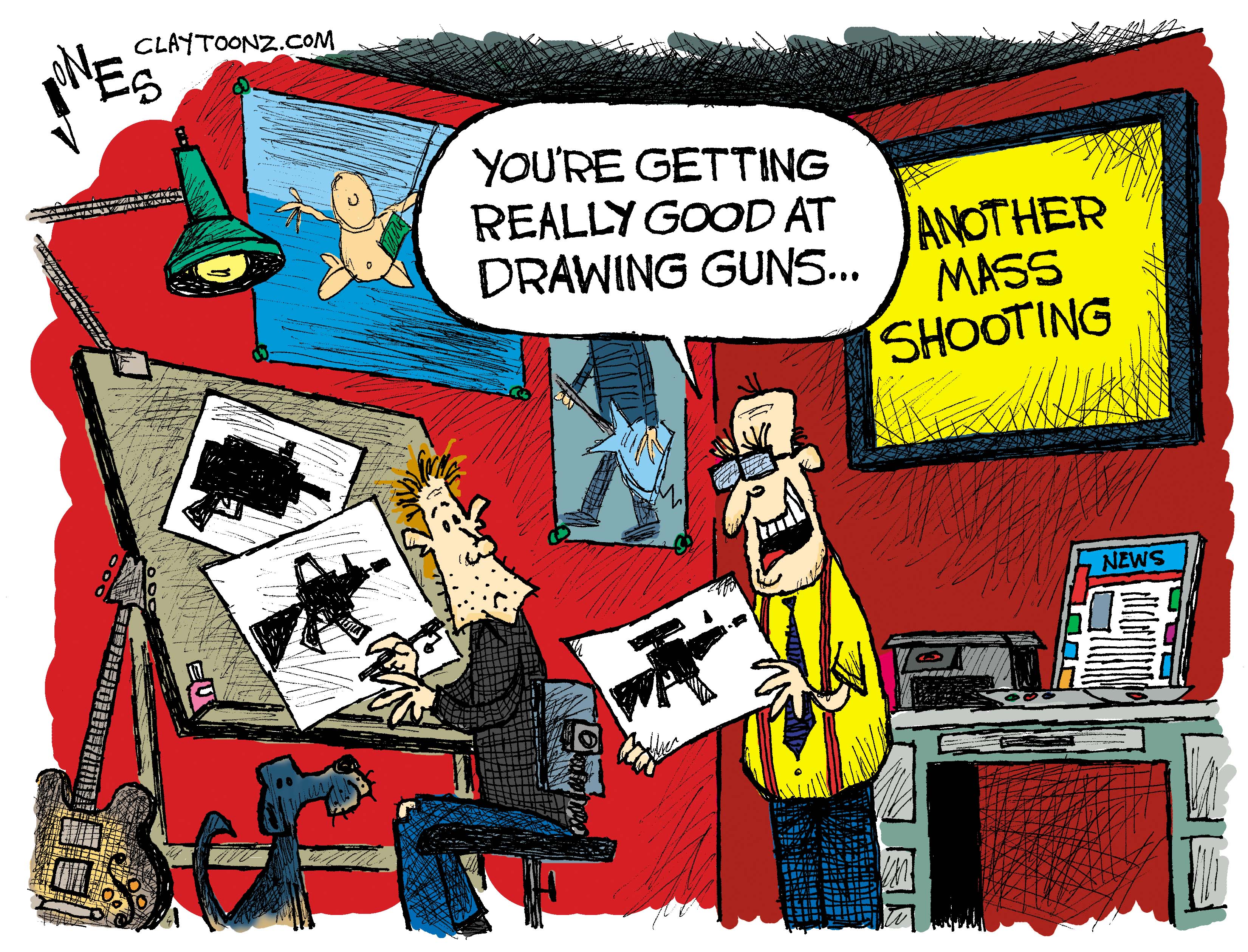 California Shooting – CLAYTOONZ