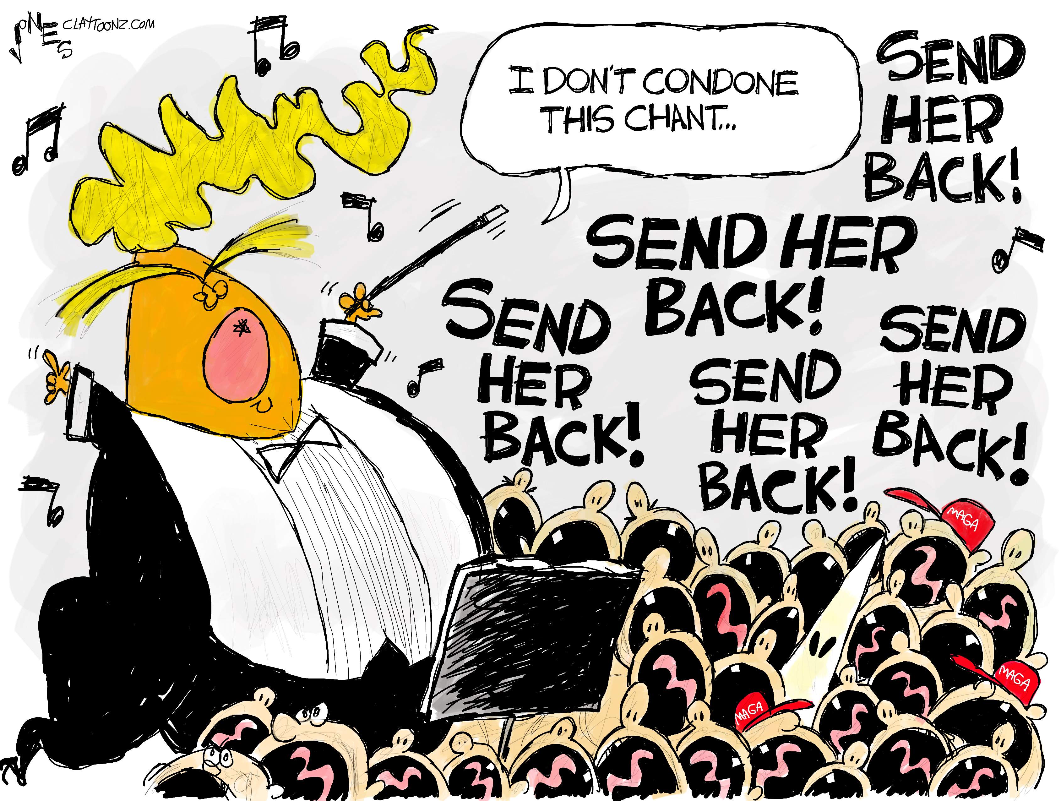 Trump Orchestrates – CLAYTOONZ