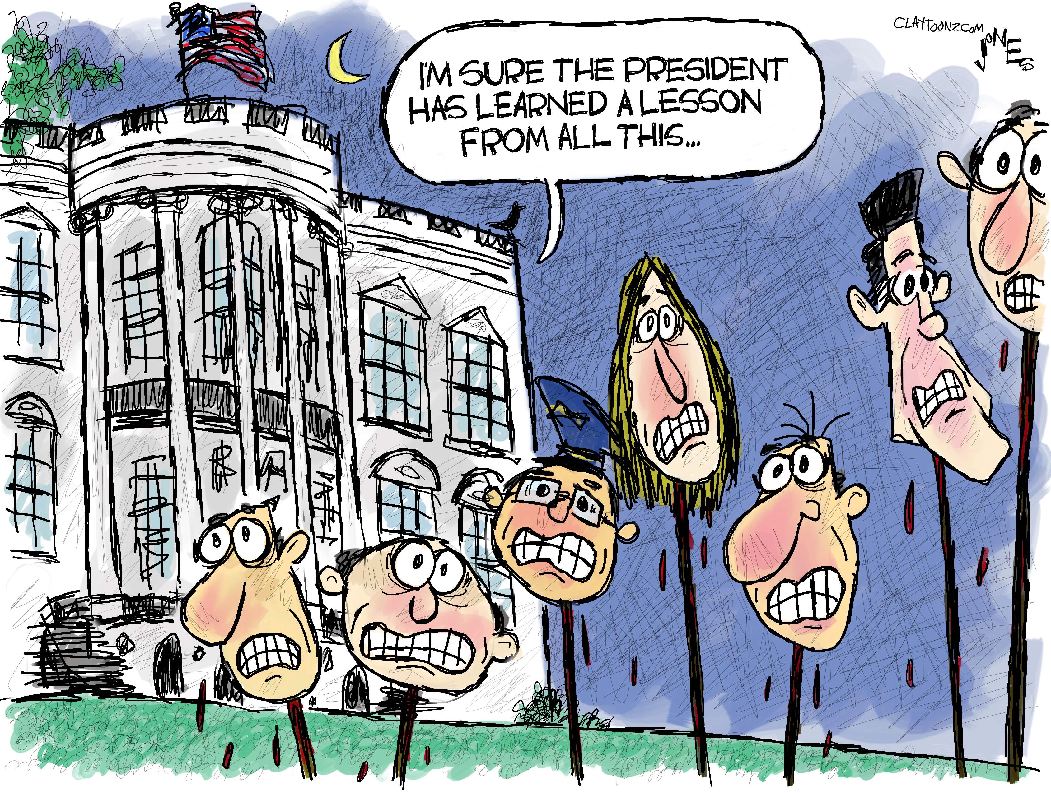 Trump Bloodletting – CLAYTOONZ