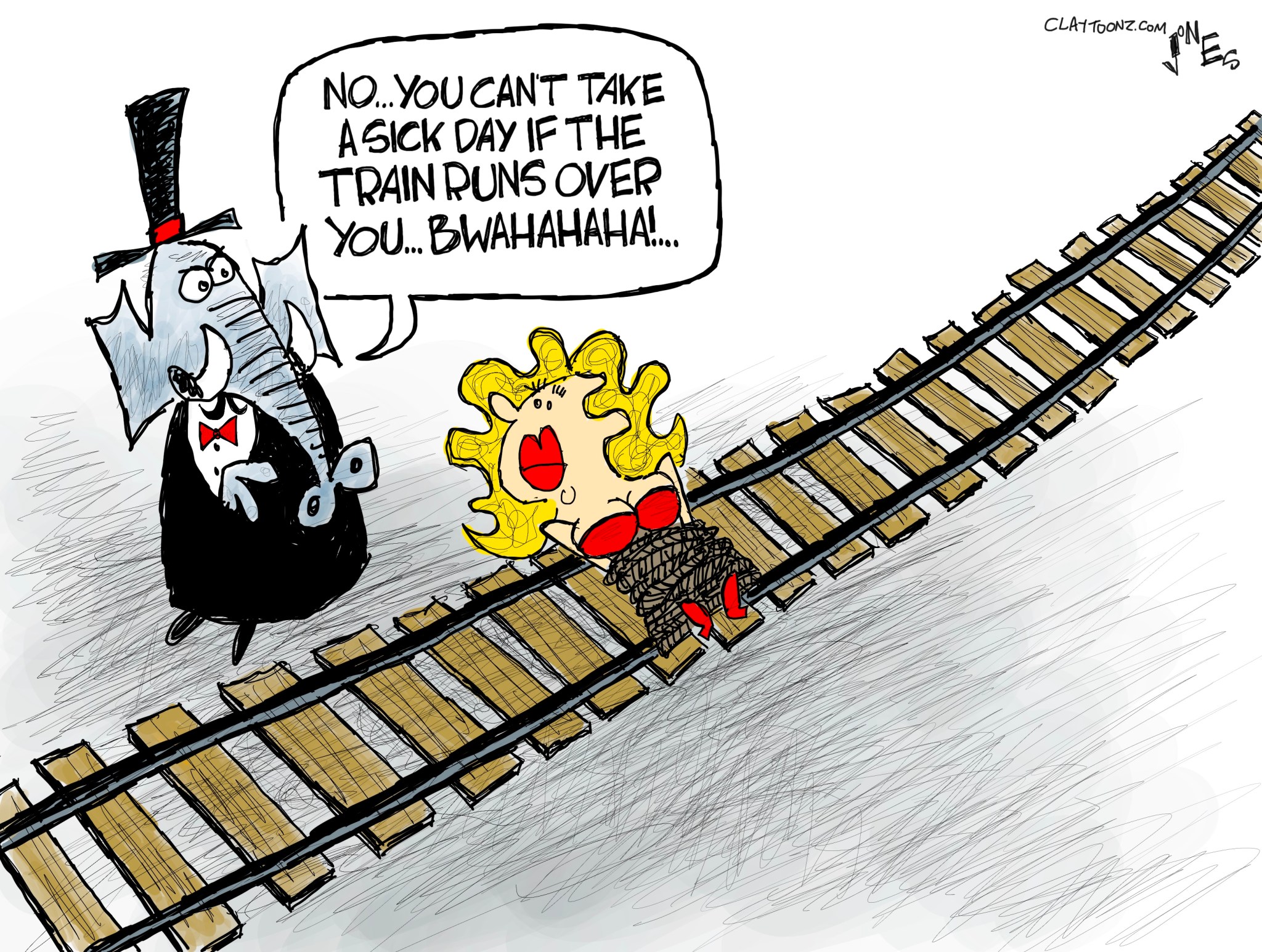 Rail Strike Bwahaha – CLAYTOONZ